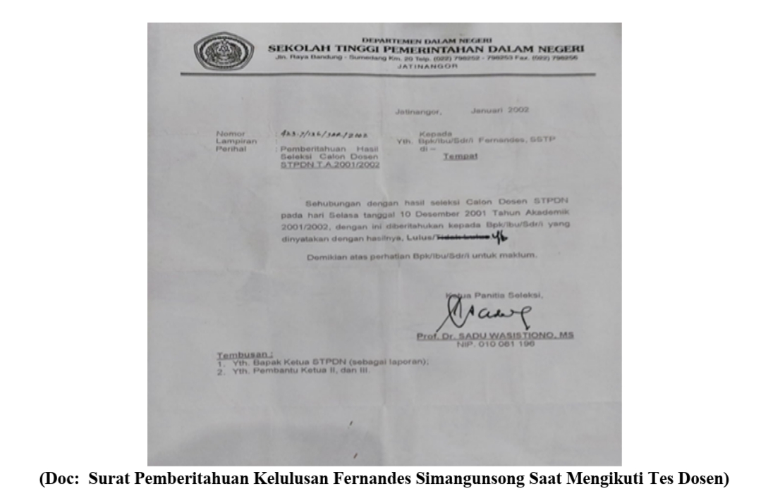 Mengenal Sosok Fernandes Simangunsong Guru Besar Termuda STPDN/IPDN ...